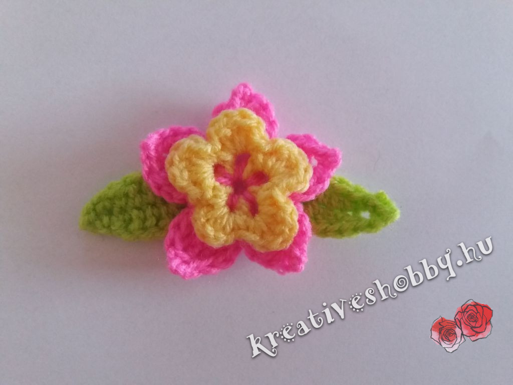 Horgolt virágok 1.: különleges dupla virág - Kreatív+Hobby Alkotóműhely