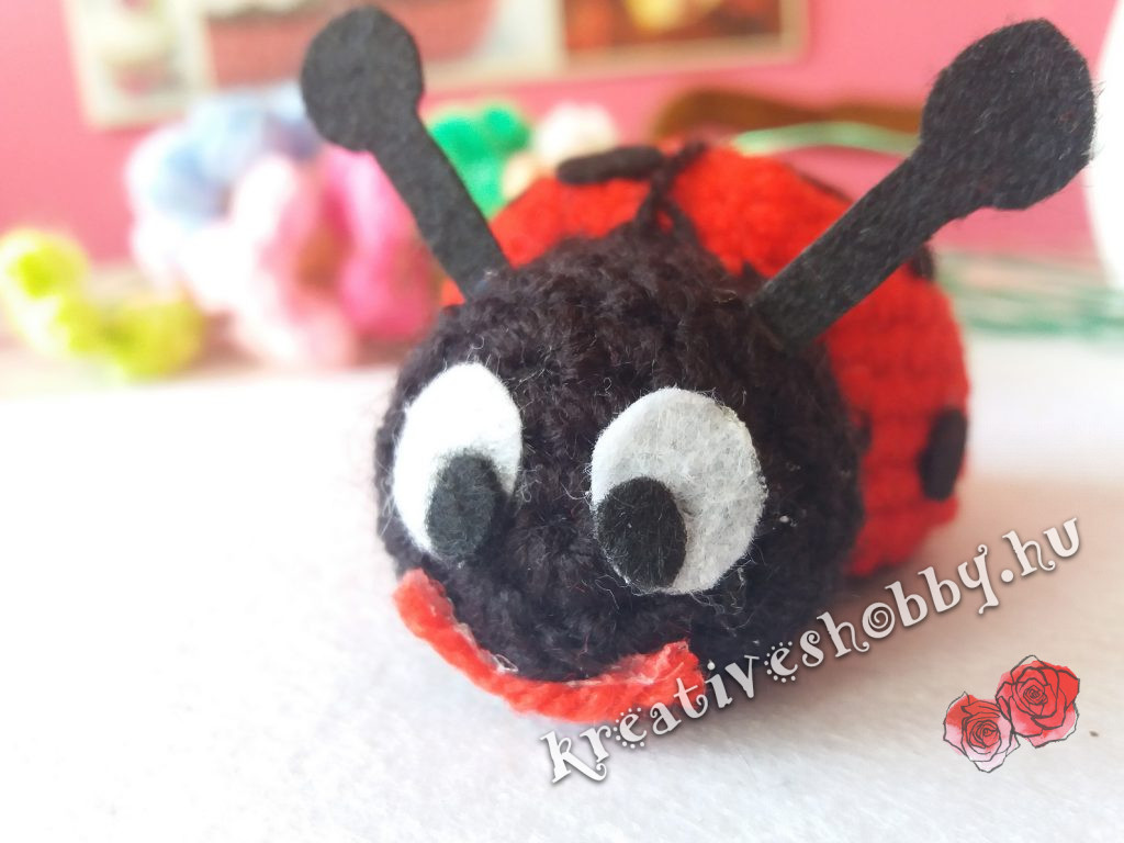 Horgolt katicabogár (amigurumi) - Kreatív+Hobby Alkotóműhely