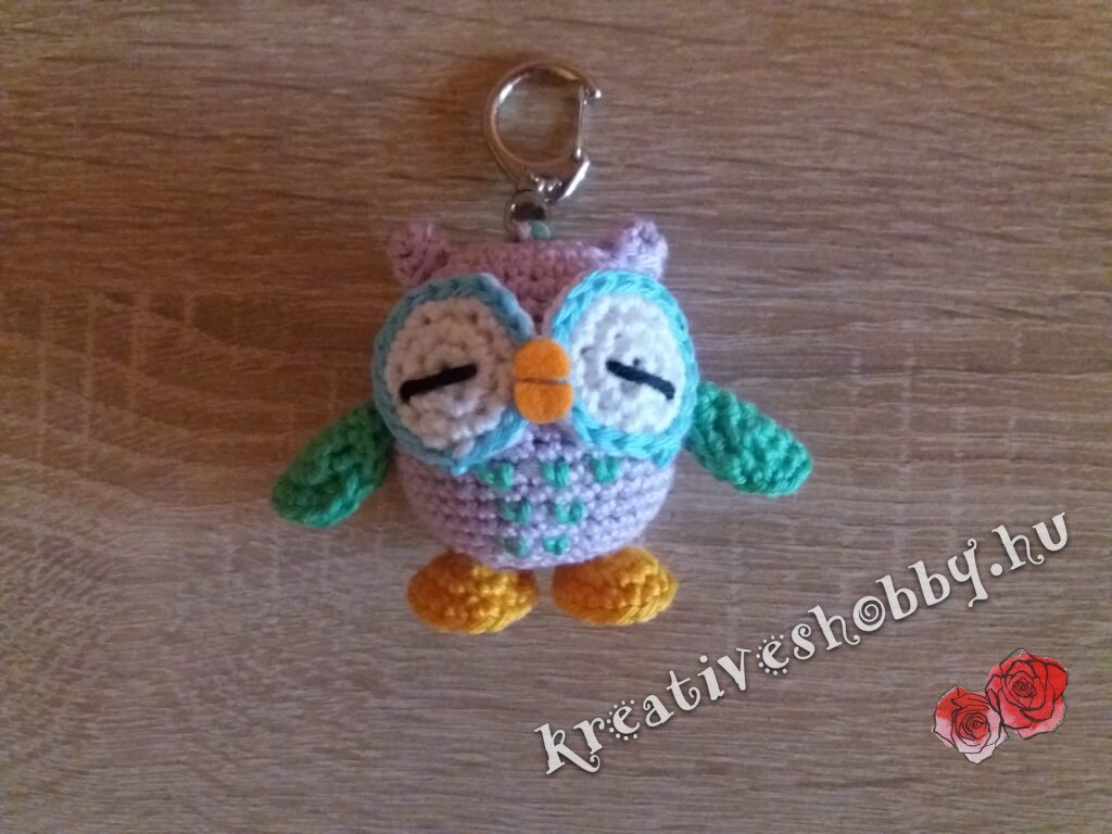 Icipici horgolt bagoly (amigurumi kulcstartó) - Kreatív+Hobby Alkotóműhely