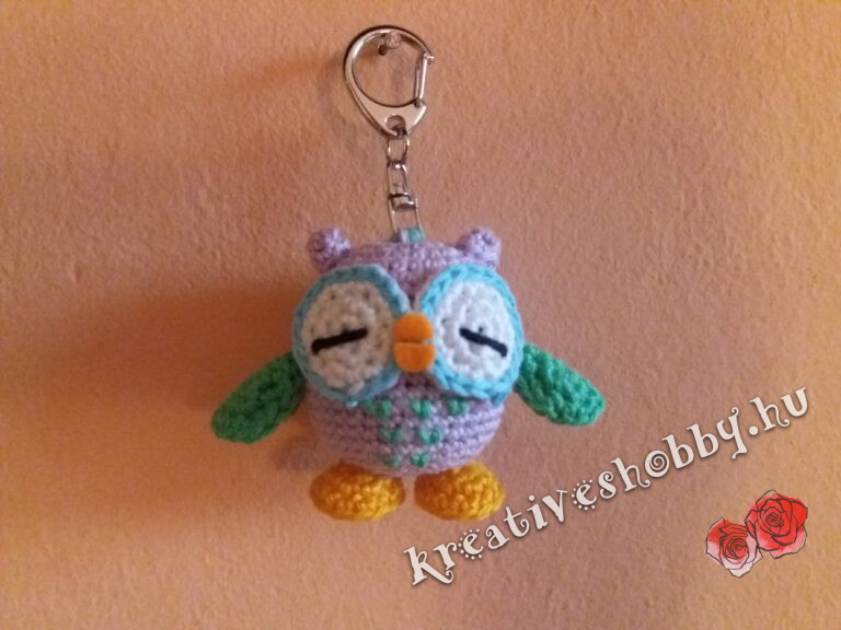 Icipici horgolt bagoly (amigurumi kulcstartó) - Kreatív+Hobby Alkotóműhely