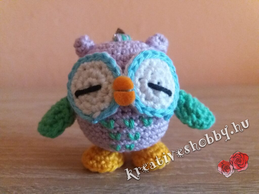 Icipici horgolt bagoly (amigurumi kulcstartó) - Kreatív+Hobby Alkotóműhely
